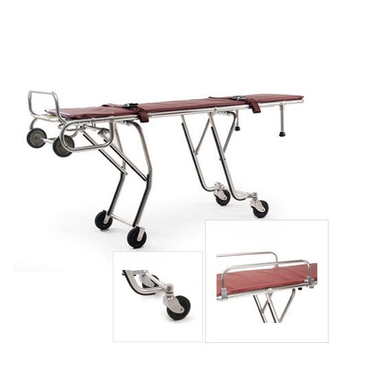 COT,MULTI-LEVEL w/SIDE ARMS+WHEEL LOCKS - Stretchers/Cots - Funeral Home