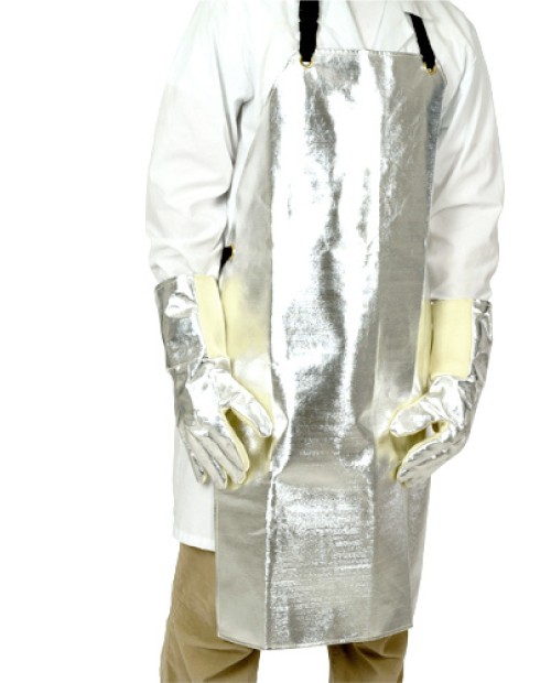 APRON,ALUMINIZED,REFLECTS RADIANT HEAT - Protective Clothing - Crematorium